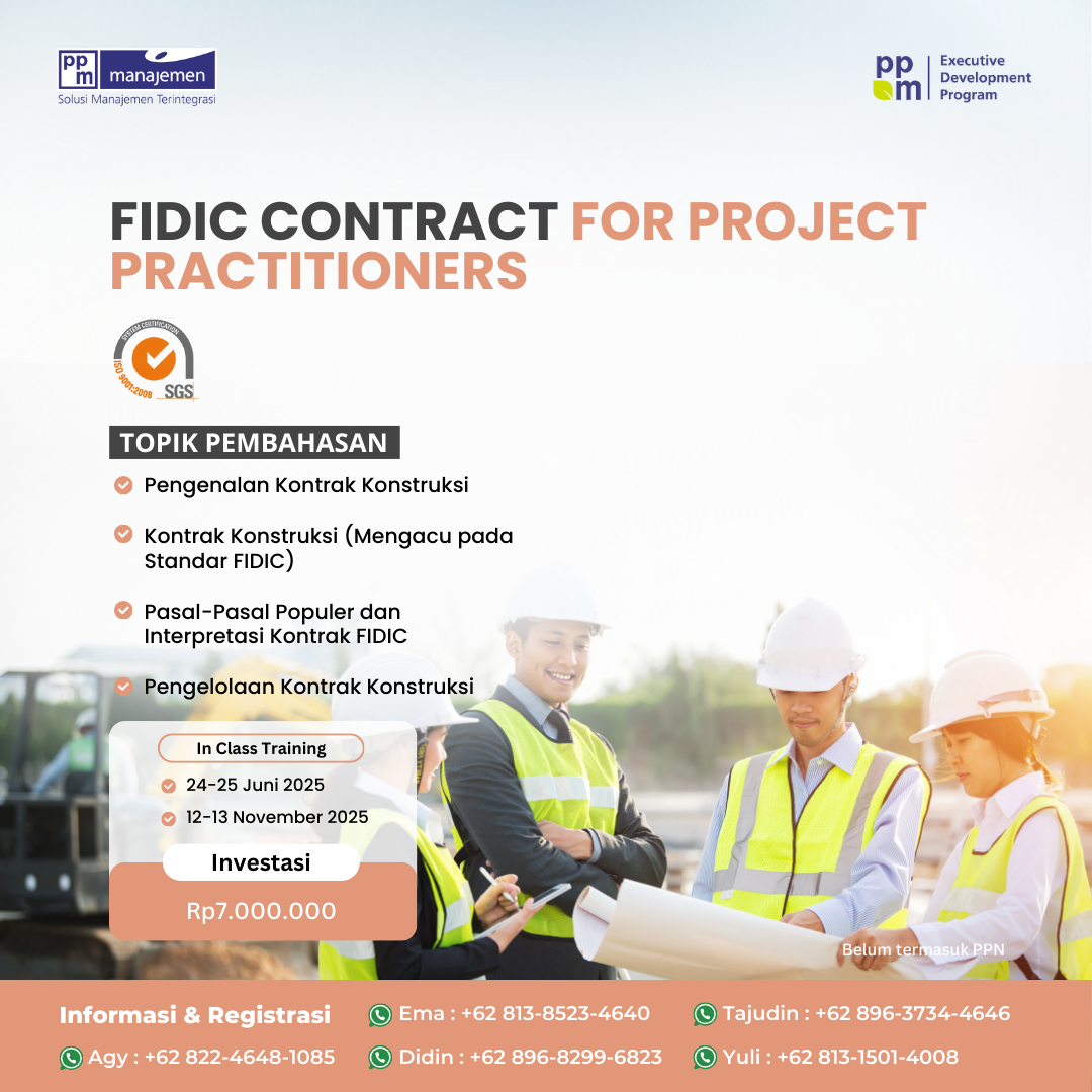 FIDIC Contract Management for Project Practitioners [In-Class Training] | PBP